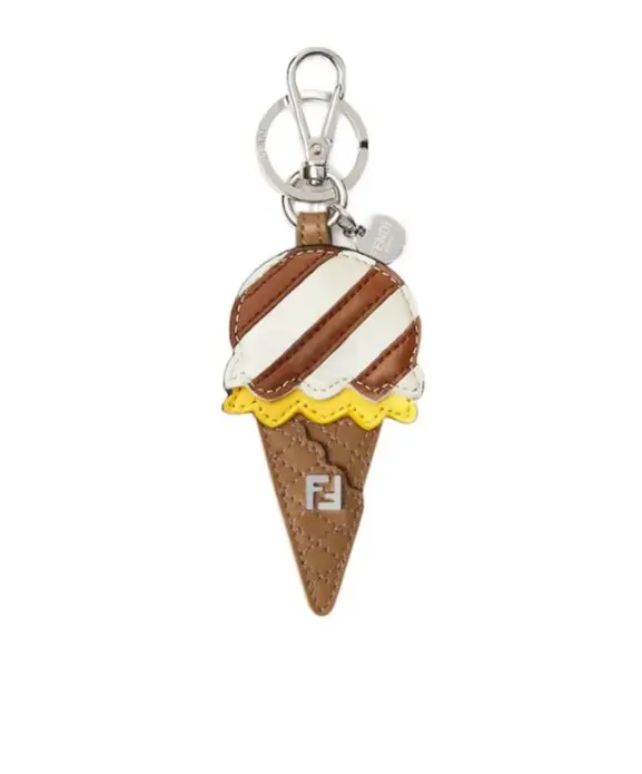 Fendi Ice Cream Charm - White And Brown