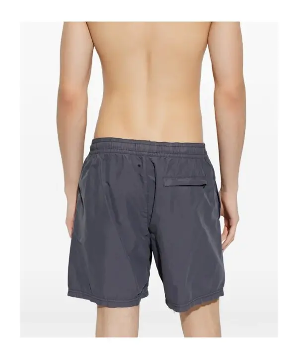 Stone Island Logo Swim Shorts - Blue Grey