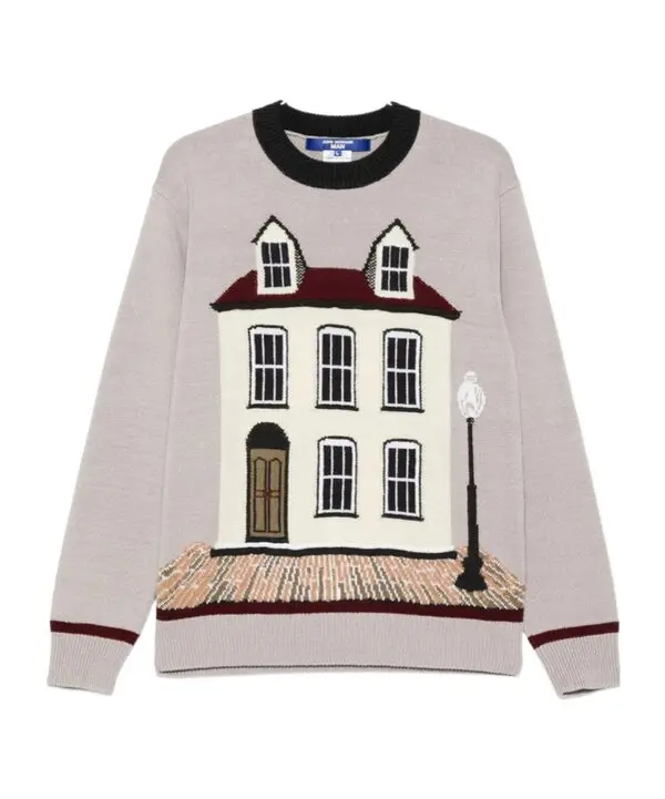 Junya Watanabe Intarsia Jacquard House Sweater - Purple