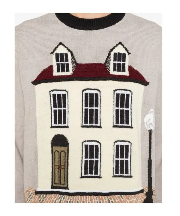 Junya Watanabe Intarsia Jacquard House Sweater - Purple