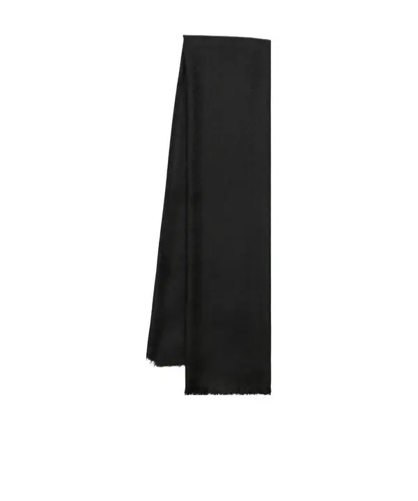 FERRAGAMO Logo Tassel Scarf - Black