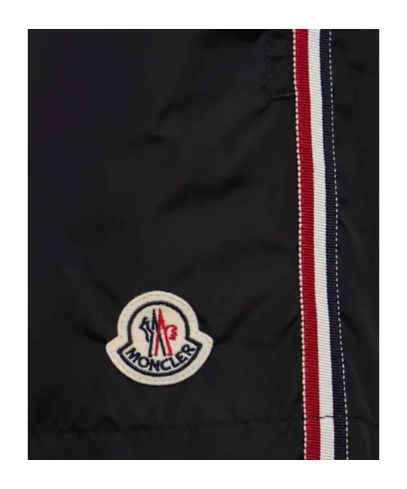 Moncler Tricolour-trimmed Nylon Swim Shorts