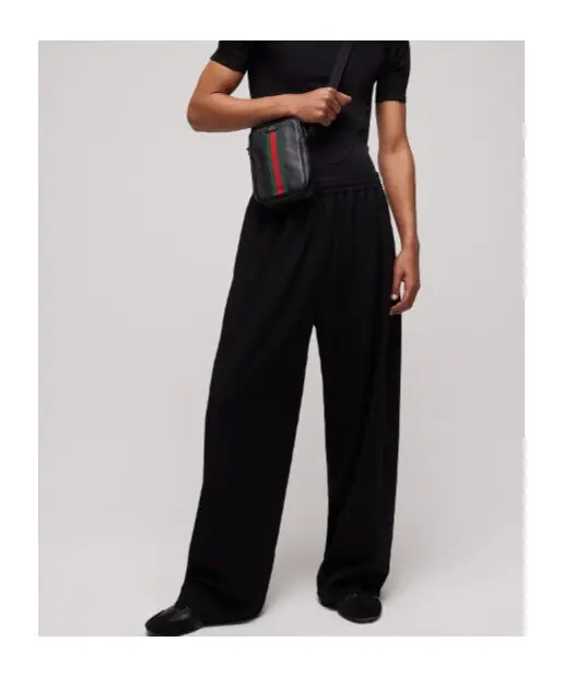 Gucci Wool Twill Wide Leg Leisure Pants