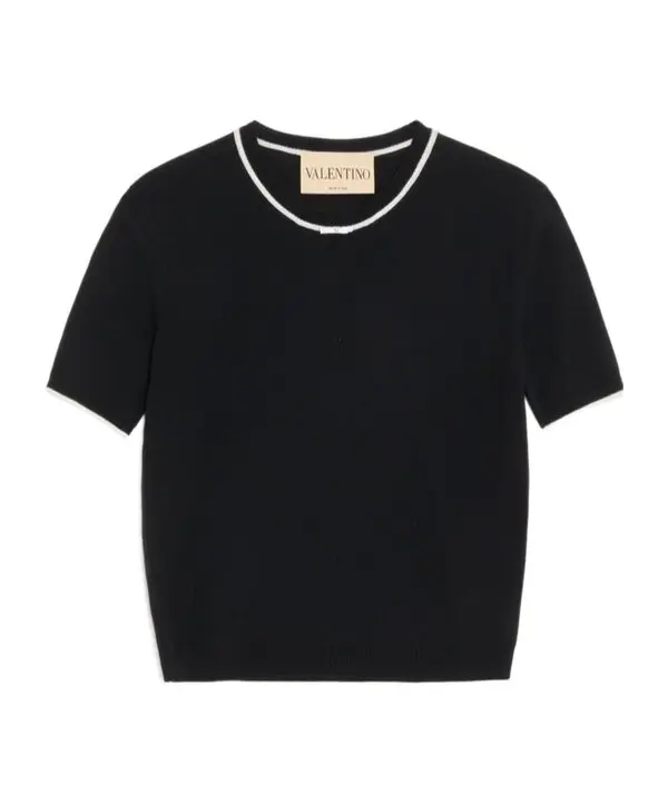 Valentino Garavani Crewneck Short-sleeved Jumper - Black