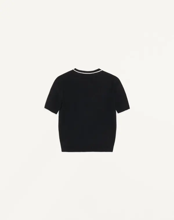 Valentino Garavani Crewneck Short-sleeved Jumper - Black