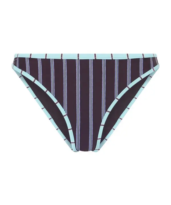 Staud Coto Striped Bikini Briefs - Black