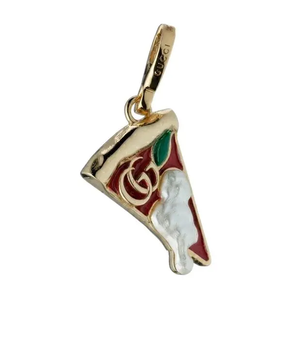 Gucci Pizza Motif Charm - Gold/red And Green