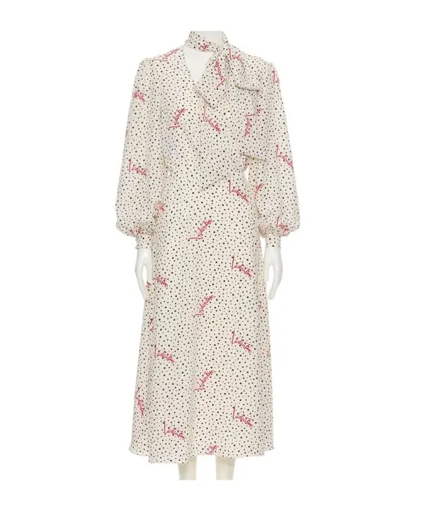 Valentino Garavani Printed Long Sleeve Dress