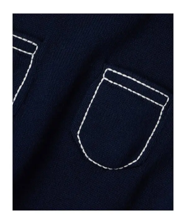 Marni Cotton Knit Sweater With Contrast Stitching