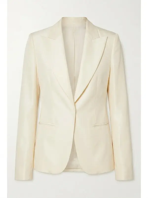 Gucci Fine Silk Faille Blazer - Light Yellow