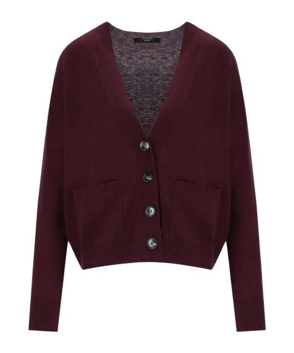 Max Mara V-neck Button-front Cardigan - Red