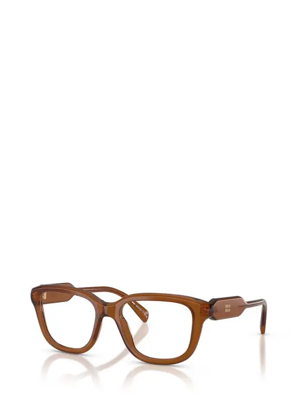 Miu Miu Rectangle Frame Eyeglasses - Opal Brown