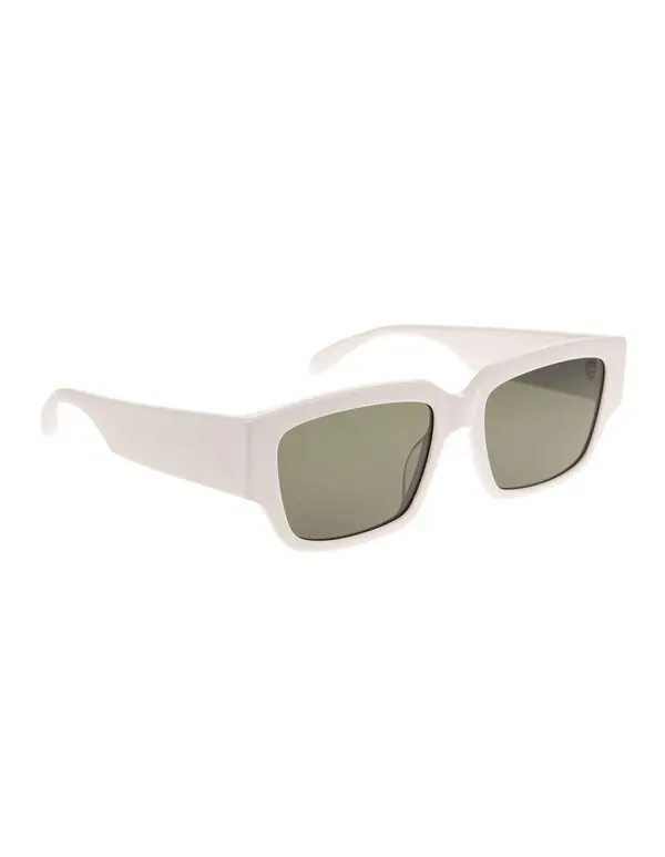 Alexander McQueen Rectangle Frame Sunglasses With Logo Print