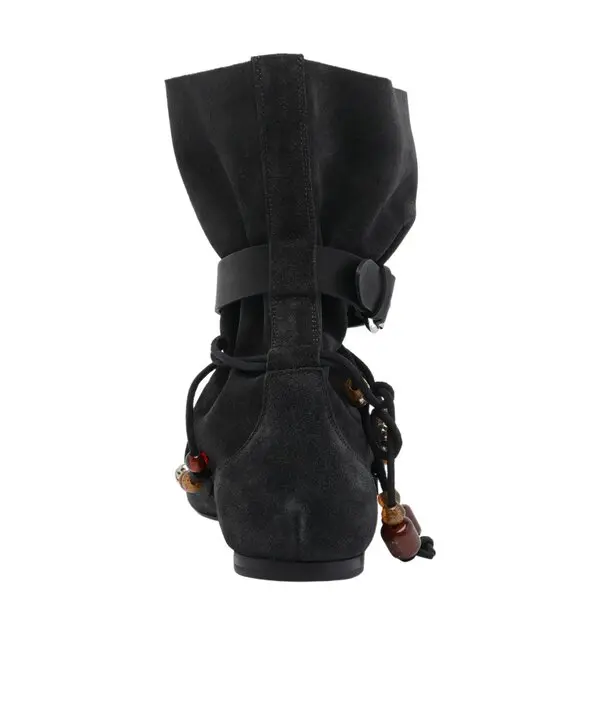 Isabel Marant Étoile Letiz Buckle-detailed Lace-up Ankle Boots - Black