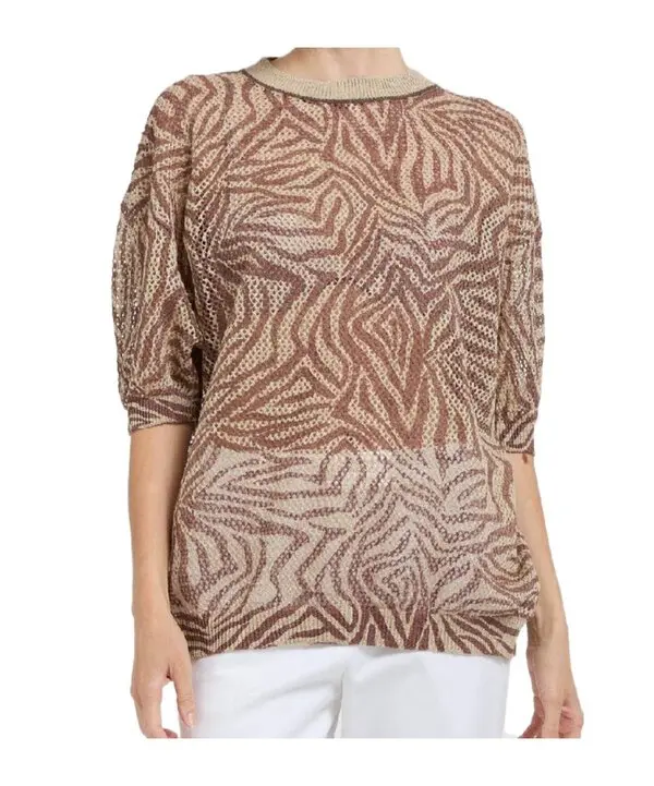 Brunello Cucinelli Printed Crew Neck Knitwear