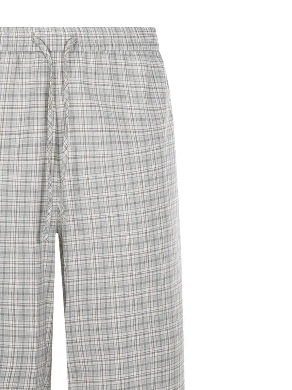 DUNST Drawstring Check Trousers