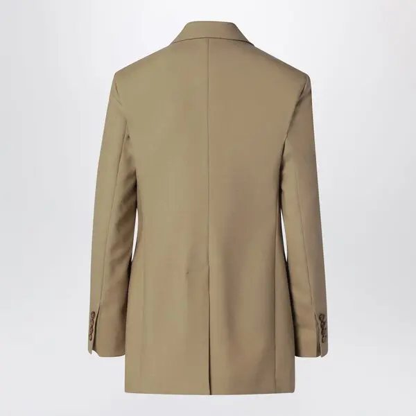 Max Mara Tailored Double Breasted Long Sleeve Suit Jacket - Light Brown