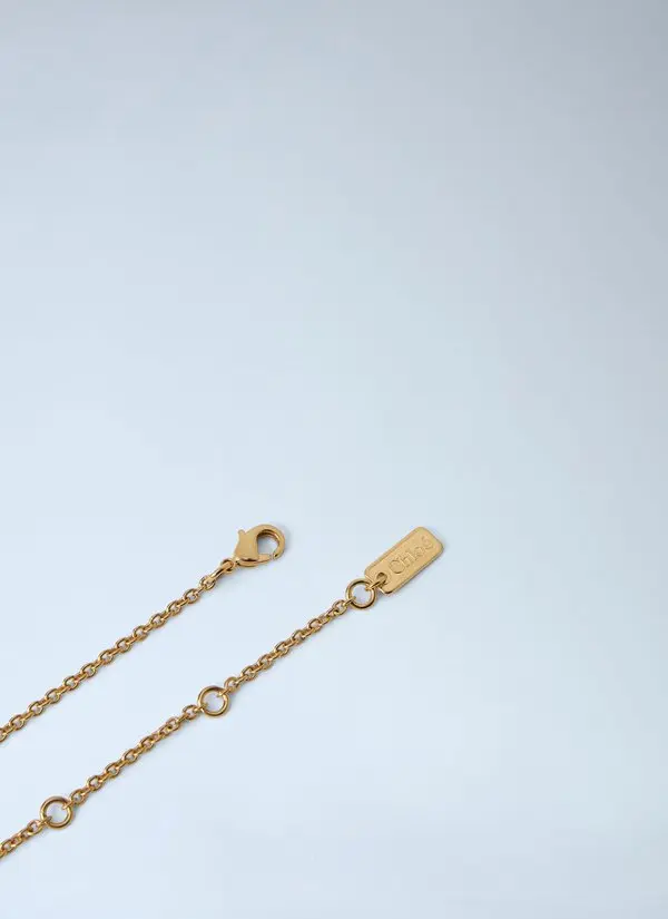 Chloé Bouquet Enamel Necklace - Pink