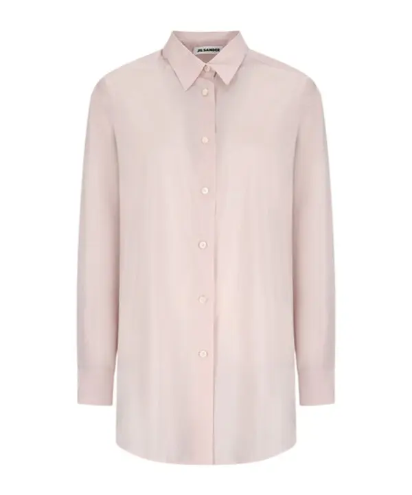 JIL SANDER Oversized Shirt With Classic Collar - Pink