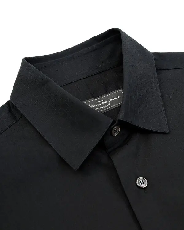 FERRAGAMO Lapel Shirt - Black