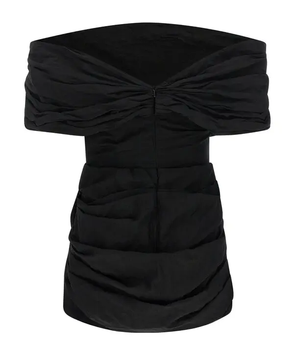 Magda Butrym Off-the-shoulder Ruched Mini Dress