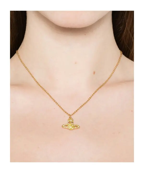 VIVIENNE WESTWOOD Grace Bas Relief Pendant Necklace - Yellow