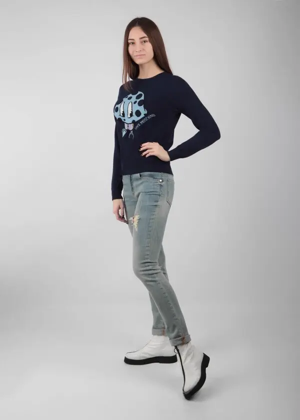 Moschino Pullover With Graphic Detail