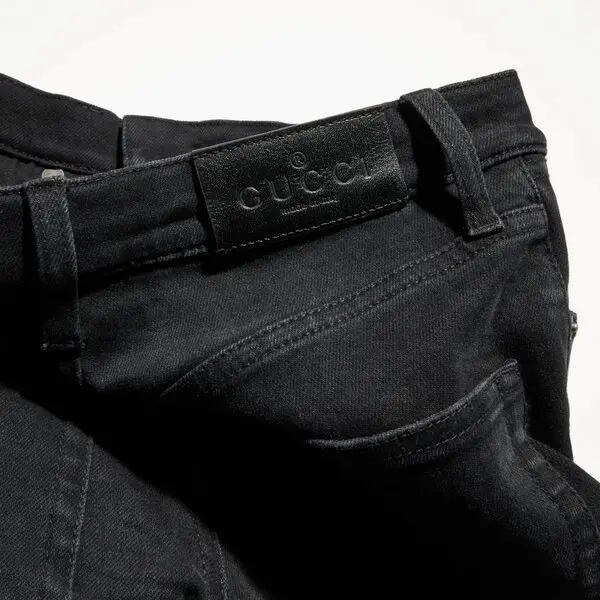 Gucci High-rise Skinny Jeans With Split Hem - Black