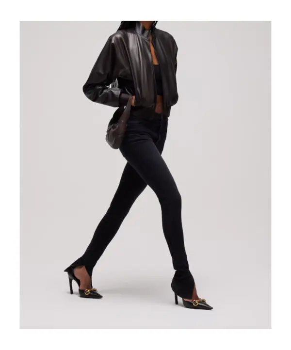 Gucci High-rise Skinny Jeans With Split Hem - Black
