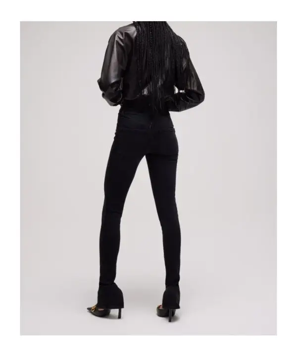 Gucci High-rise Skinny Jeans With Split Hem - Black