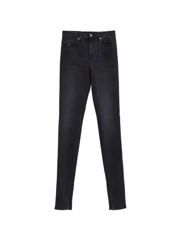 Gucci High-rise Skinny Jeans With Split Hem - Black