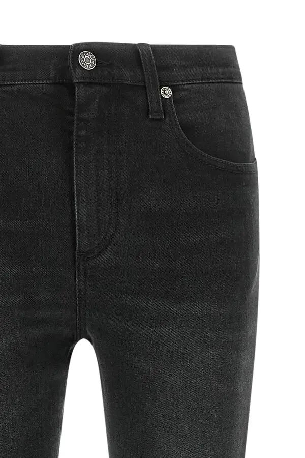 Gucci High-rise Skinny Jeans With Split Hem - Black