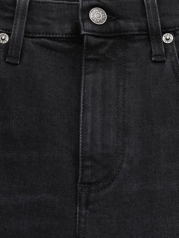 Gucci High-rise Skinny Jeans With Split Hem - Black