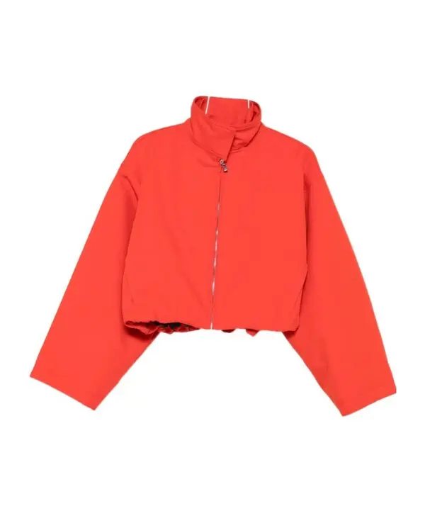 Alaïa Cropped Zip-up Jacket - Orange
