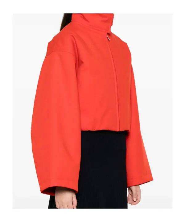 Alaïa Cropped Zip-up Jacket - Orange