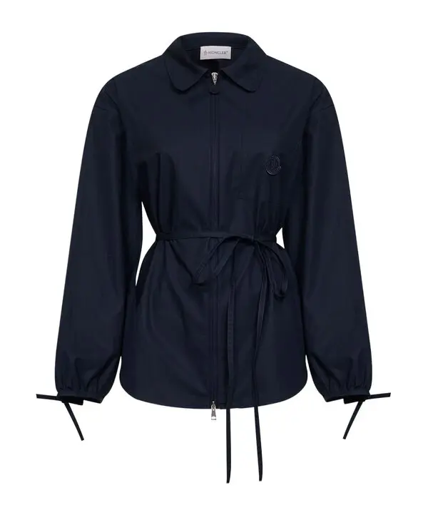 Moncler Logo Patch Zipped Shirt Jacket