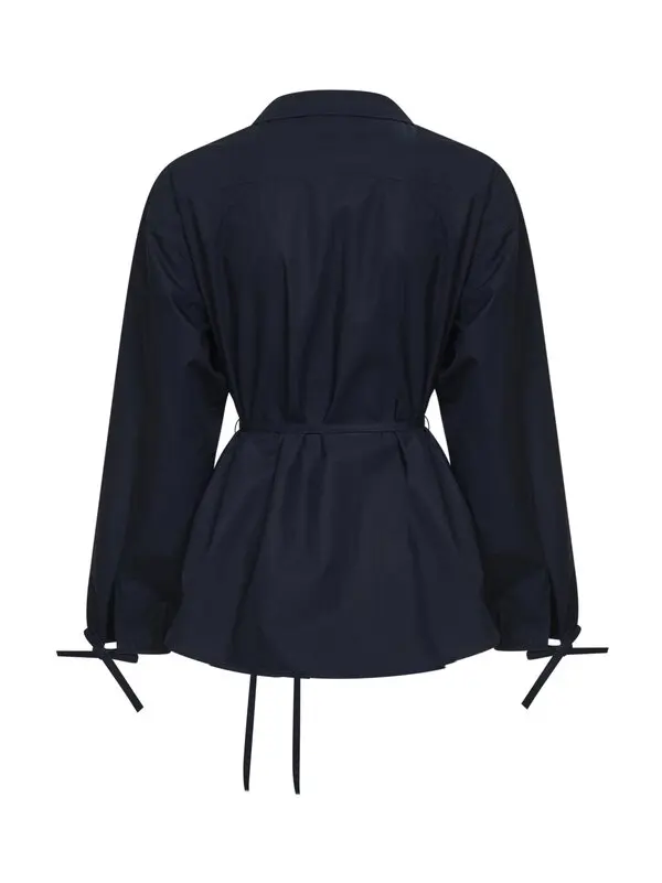 Moncler Logo Patch Zipped Shirt Jacket