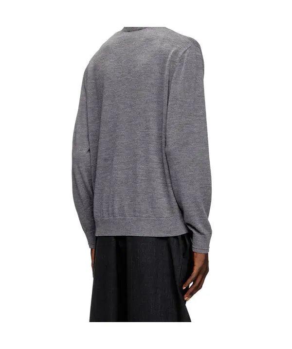 DIESEL® Buttoned V-neck Cardigan With Cut-out Logo