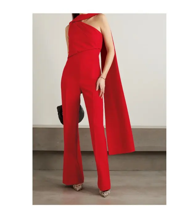 Roland Mouret Asymmetrical Draped Jumpsuit