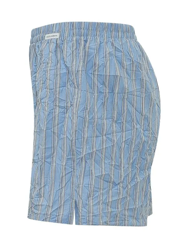 Dolce & Gabbana Crinkled Striped Boxer Shorts - Blue