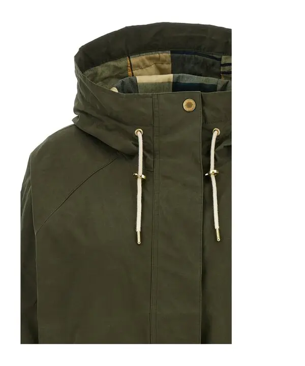 Barbour Hawkridge Showerproof Jacket With Drawstring Hem And Embroidered Logo - Green