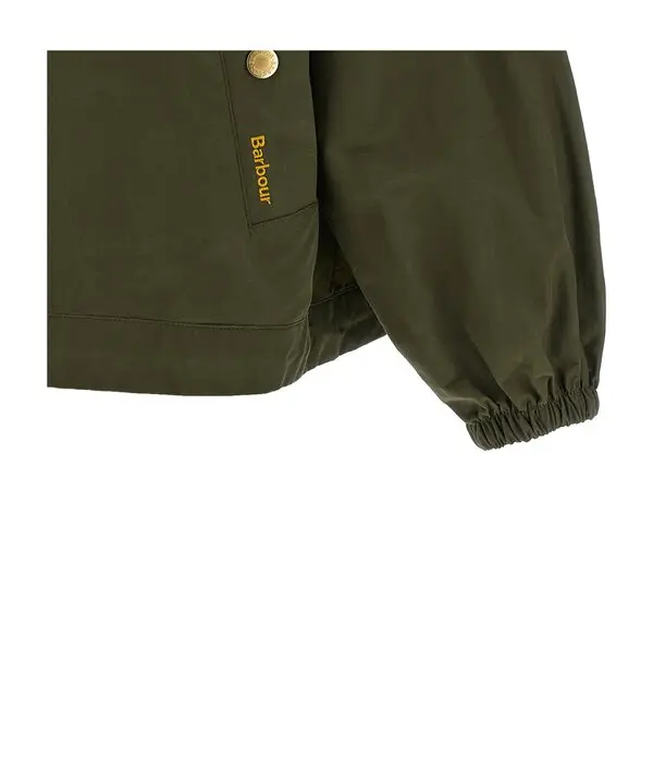 Barbour Hawkridge Showerproof Jacket With Drawstring Hem And Embroidered Logo - Green