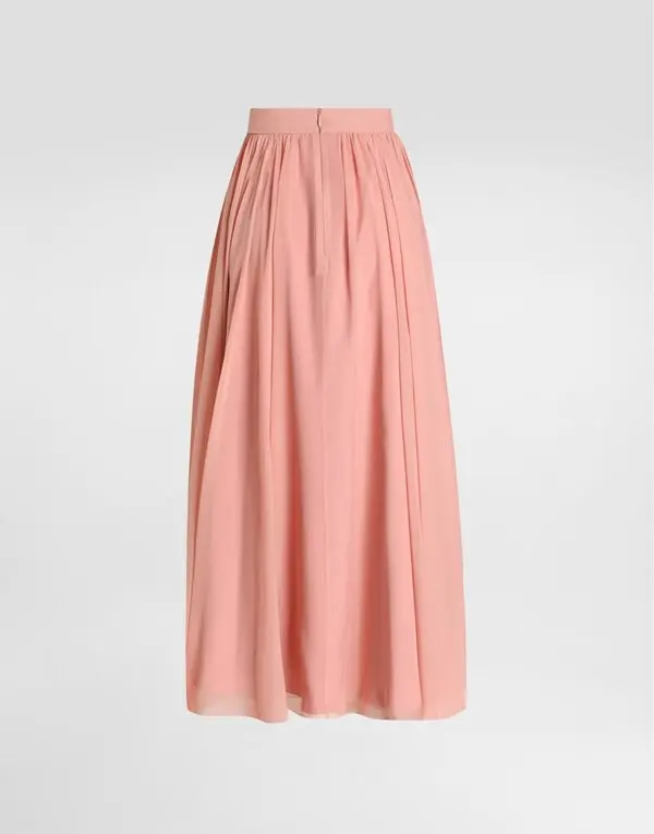 Dolce & Gabbana Gathered Chiffon Maxi Skirt