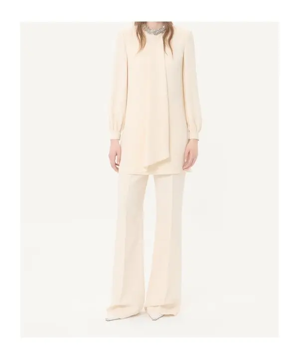 Valentino Garavani Crease Detailed Straight-leg Pants