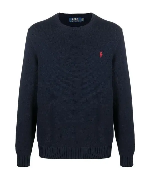 Polo Ralph Lauren Embroidered Crewneck Jumper - Black