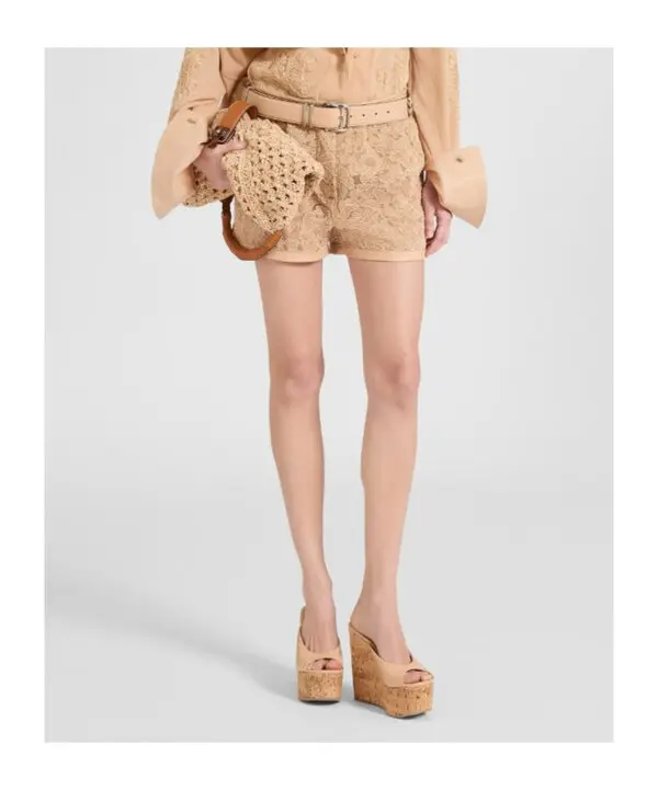 Ermanno Scervino Floral Lace Shorts