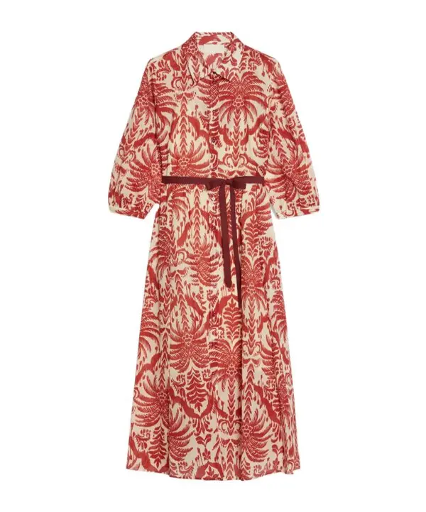 IBLUES Flared, Figure-skimming Shirt Dress With Gathered Sleeves