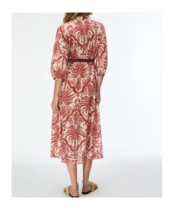 IBLUES Flared, Figure-skimming Shirt Dress With Gathered Sleeves