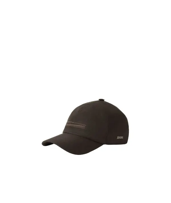 Zegna 232 Road Embroidered Baseball Hat - Dark Brown