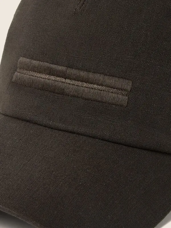 Zegna Baseball Cap With Embroidered Logo - Dark Brown